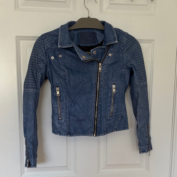 Blank NYC | Jackets & Coats | Blank Nyc Kids Blue Faux Leather Jacket ...